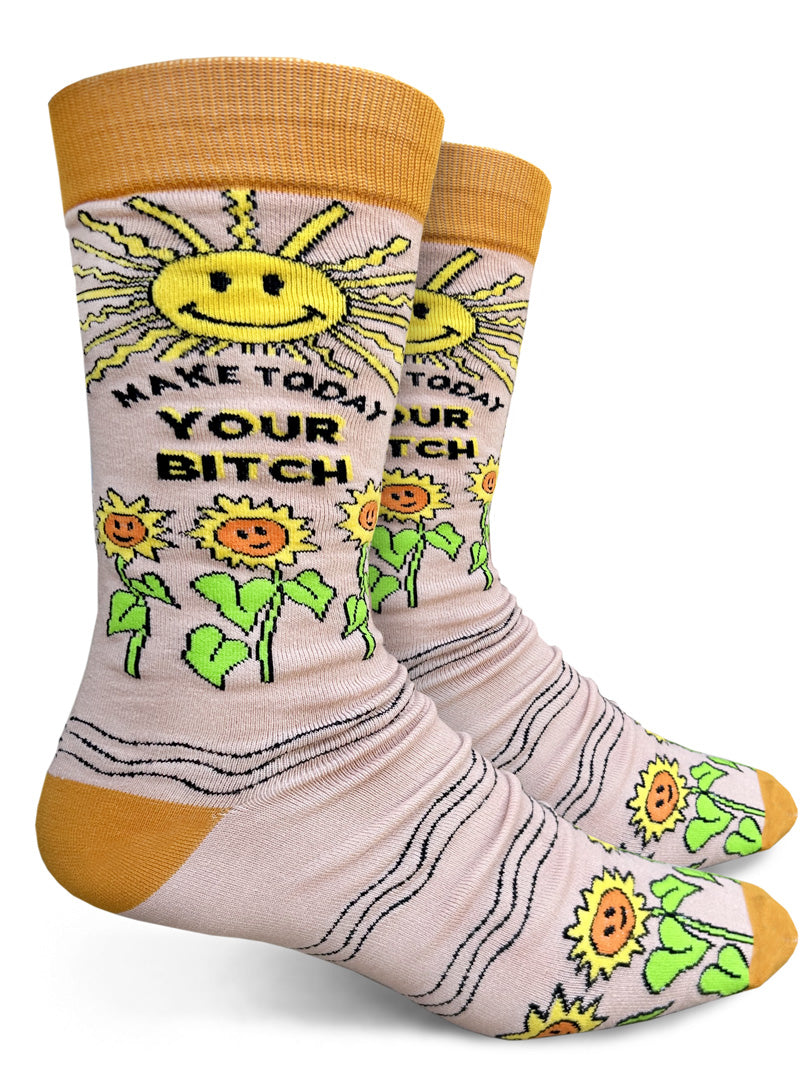 Make Today Your Bitch Mens Crew Socks – Groovy Things co