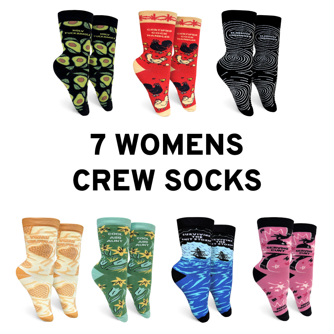 7 Womens Crew Socks – Groovy Things co