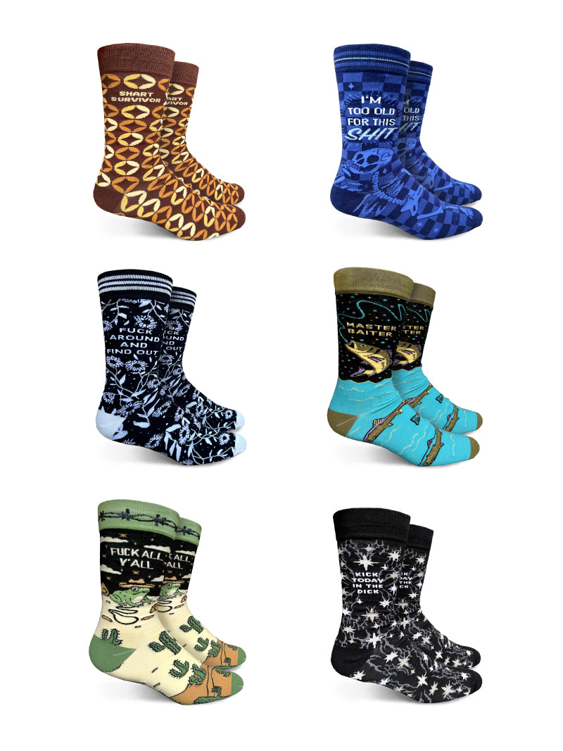Build Your Own Sock Bundle 6-Pack Mens – Groovy Things co