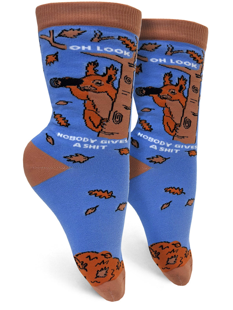 Oh Look Nobody Gives A Shit Womens Crew Socks – Groovy Things co