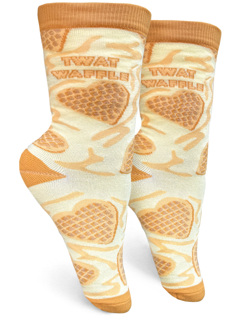 Twat Waffle Womens Crew Socks – Groovy Things co