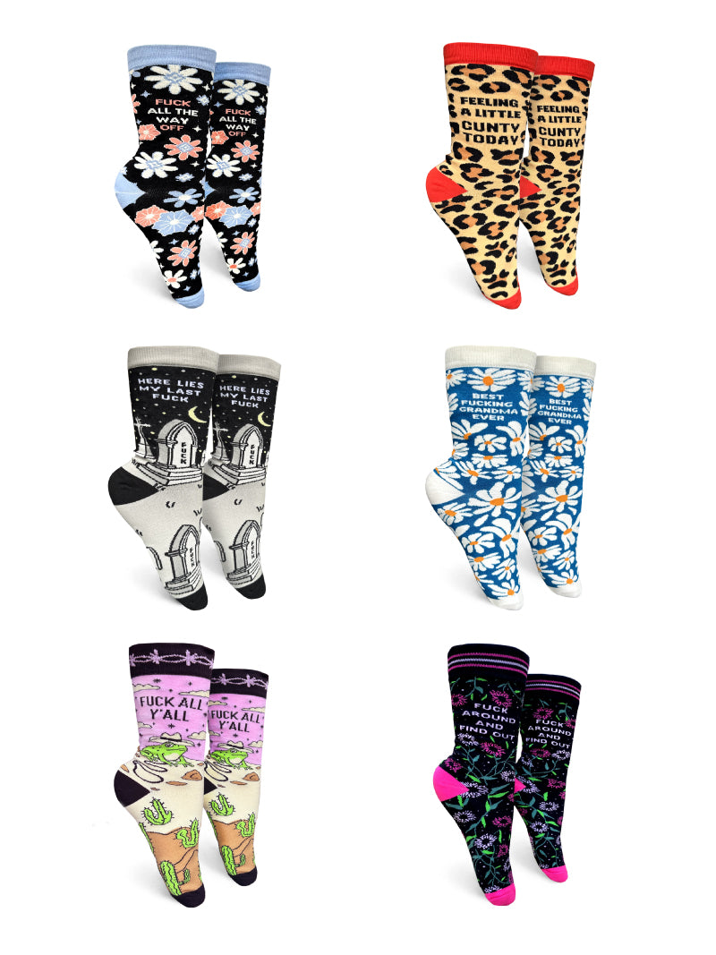 Build Your Own Sock Bundle 6-Pack Womens – Groovy Things co